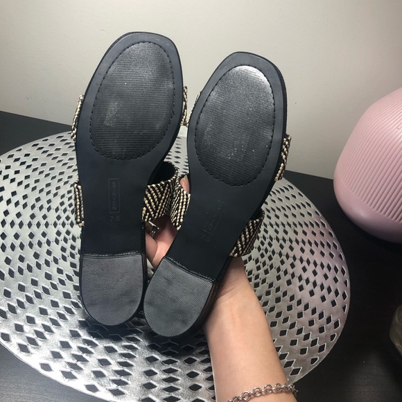 Steven By Steve Madden | Shoes | Steven Slider Black And White Sandal ...